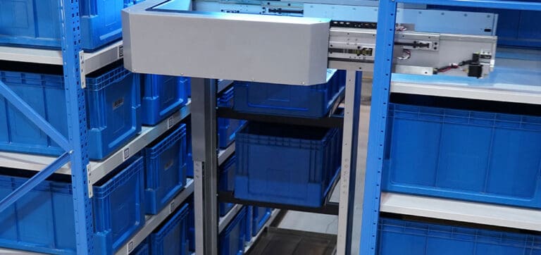 New Stacker-Bot AMR Flow Rack Replenishing Robot - Conveyco